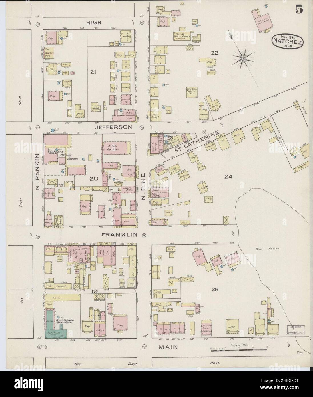 Sanborn Fire Insurance Map from Natchez, Adams County, Mississippi ...