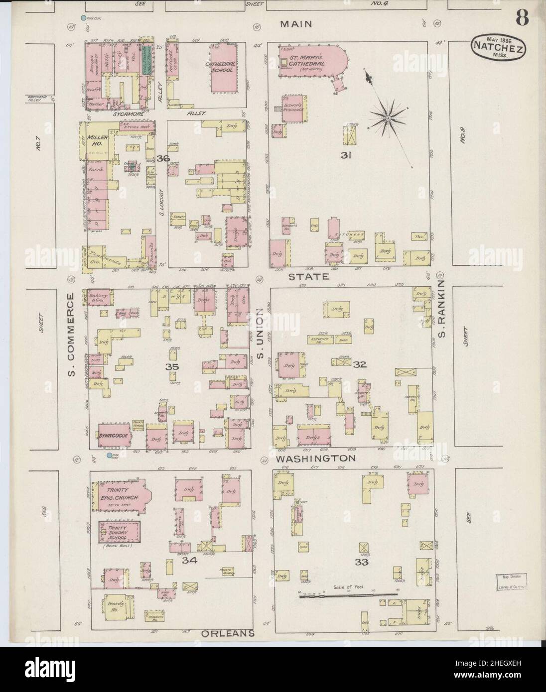 Sanborn Fire Insurance Map from Natchez, Adams County, Mississippi ...