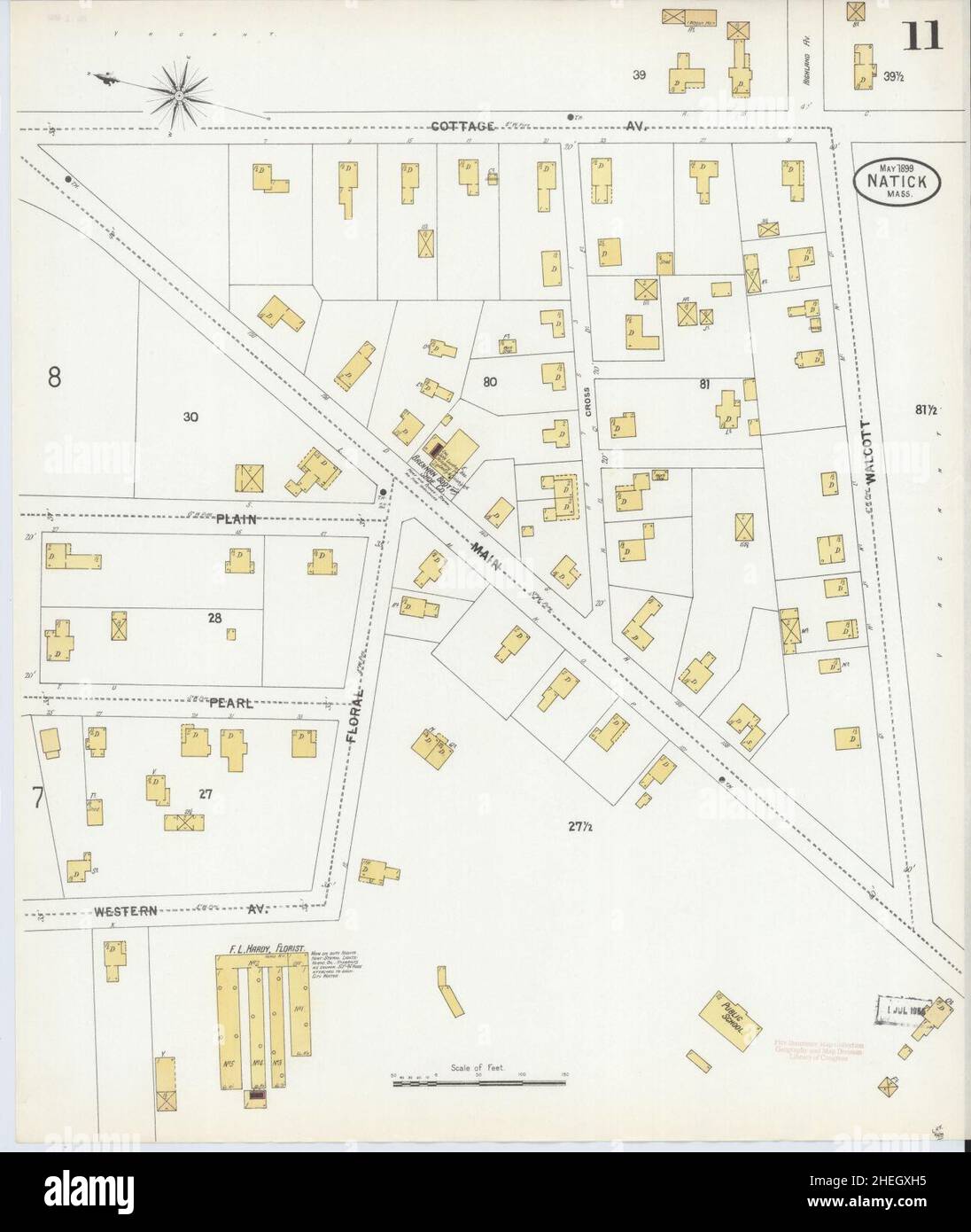 Sanborn Fire Insurance Map from Natick, Middlesex County, Massachusetts ...