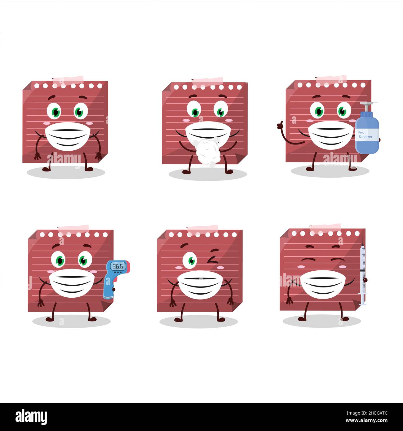 A picture of red sticky note cartoon design style keep staying healthy ...