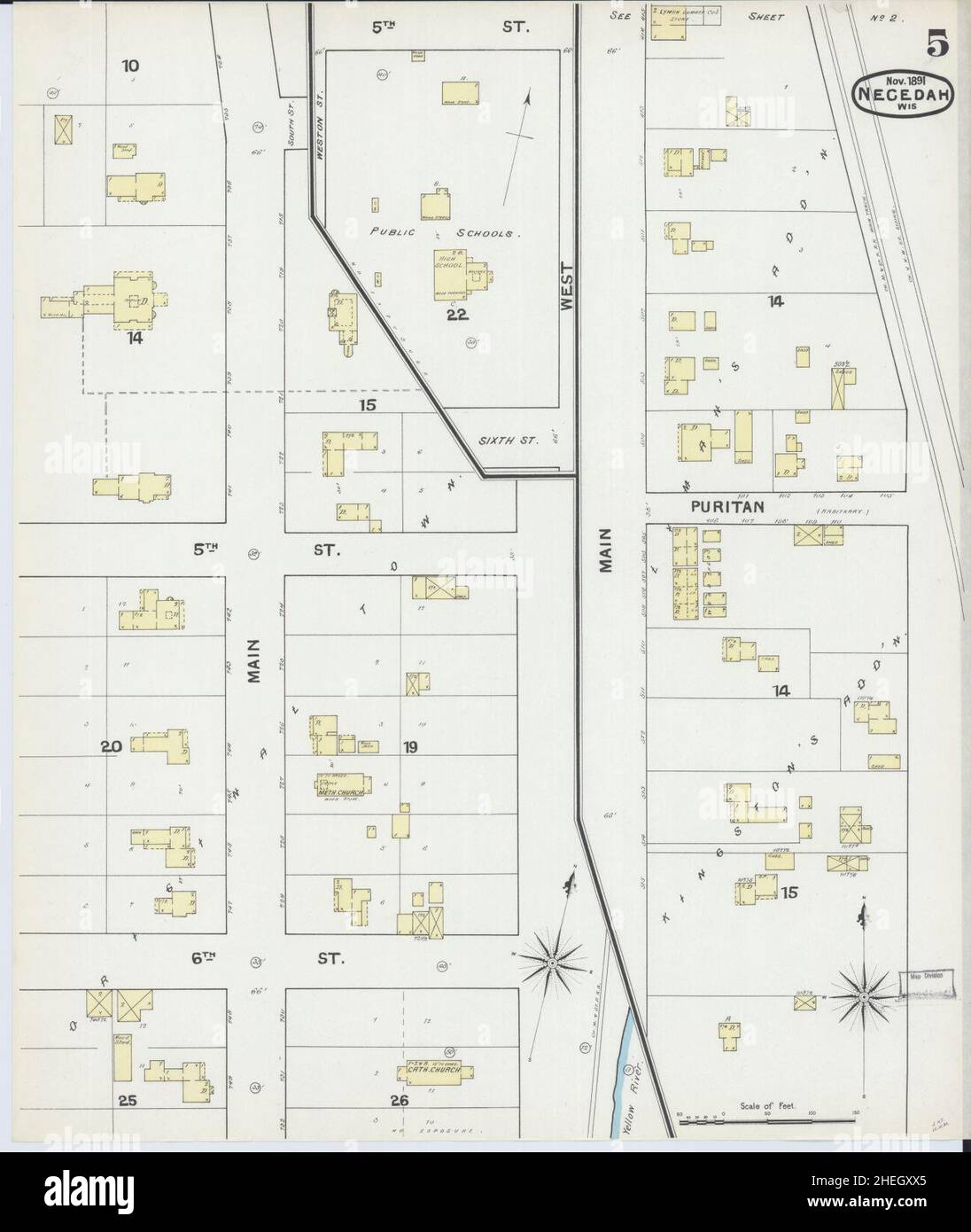 Map of juneau wisconsin hi-res stock photography and images - Alamy