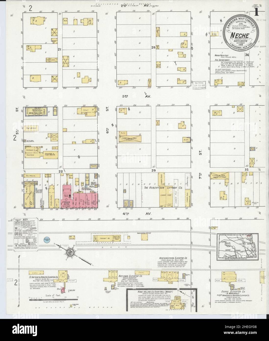 Pembina county map hi-res stock photography and images - Alamy