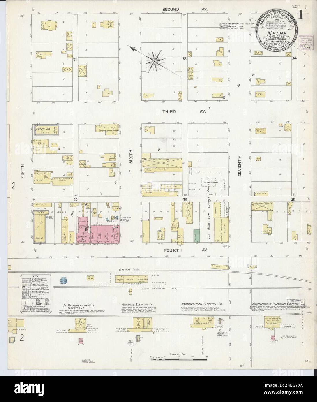 Sanborn Fire Insurance Map from Neche, Pembina County, North Dakota ...
