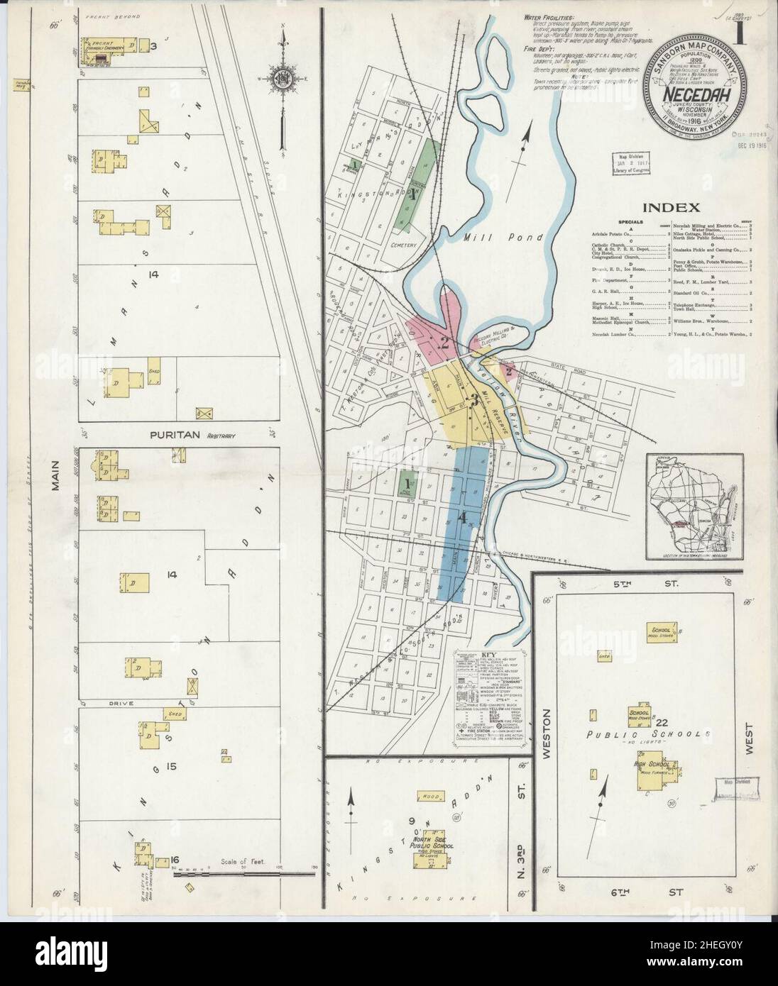 Map of juneau wisconsin hi-res stock photography and images - Alamy