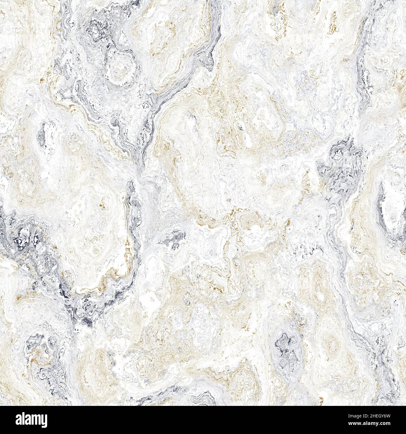 White tonal marbled seamless texture. Irregular pale ink blotch paint ...
