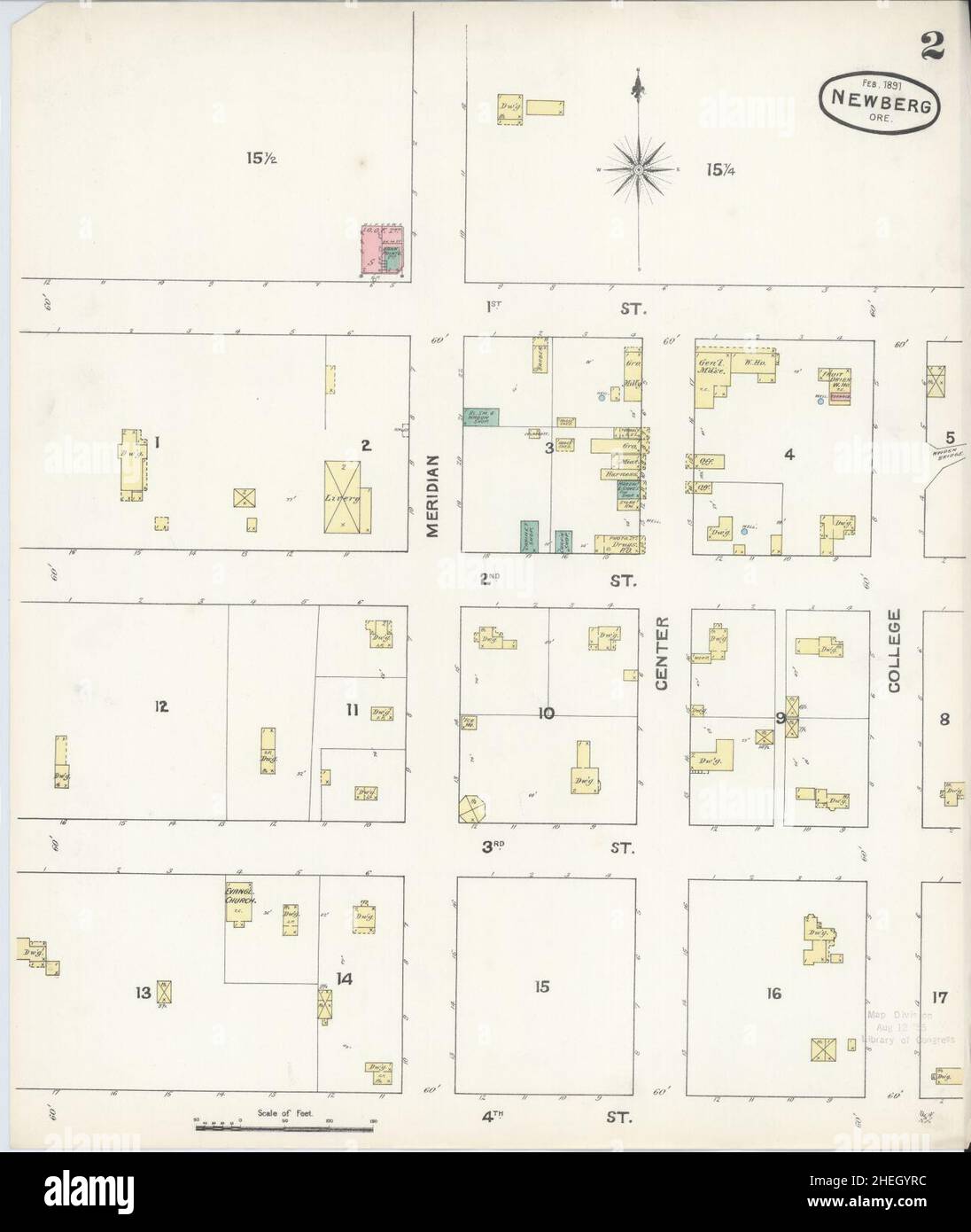 Map of newberg hi-res stock photography and images - Alamy
