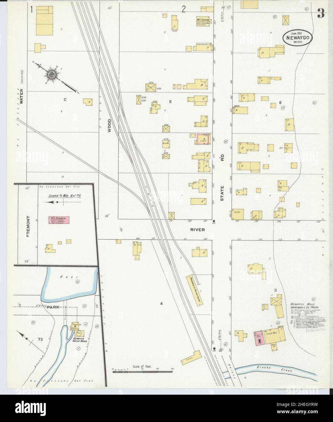 Newaygo county map hi-res stock photography and images - Alamy