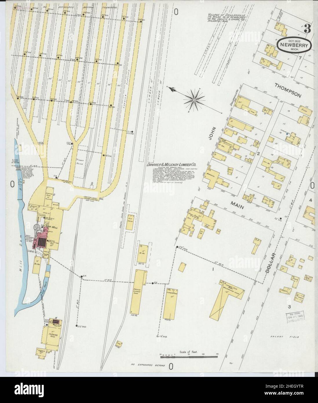 Newberry michigan map hi-res stock photography and images - Alamy