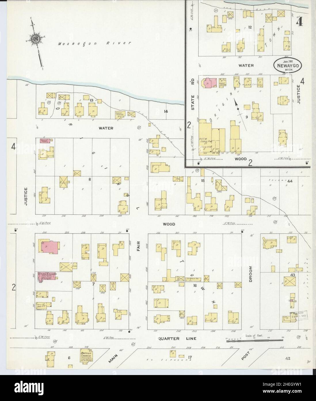 Newaygo map hi-res stock photography and images - Alamy