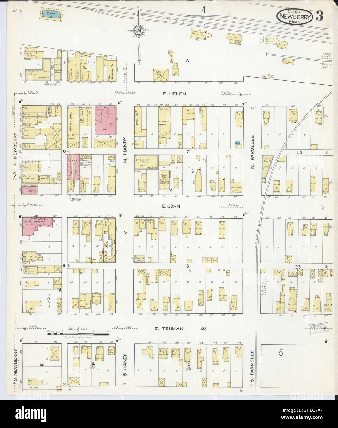 Newberry michigan map hi-res stock photography and images - Alamy