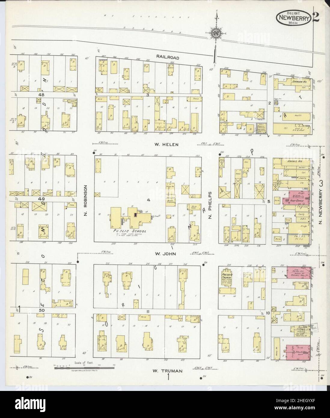 Newberry michigan map hi-res stock photography and images - Alamy