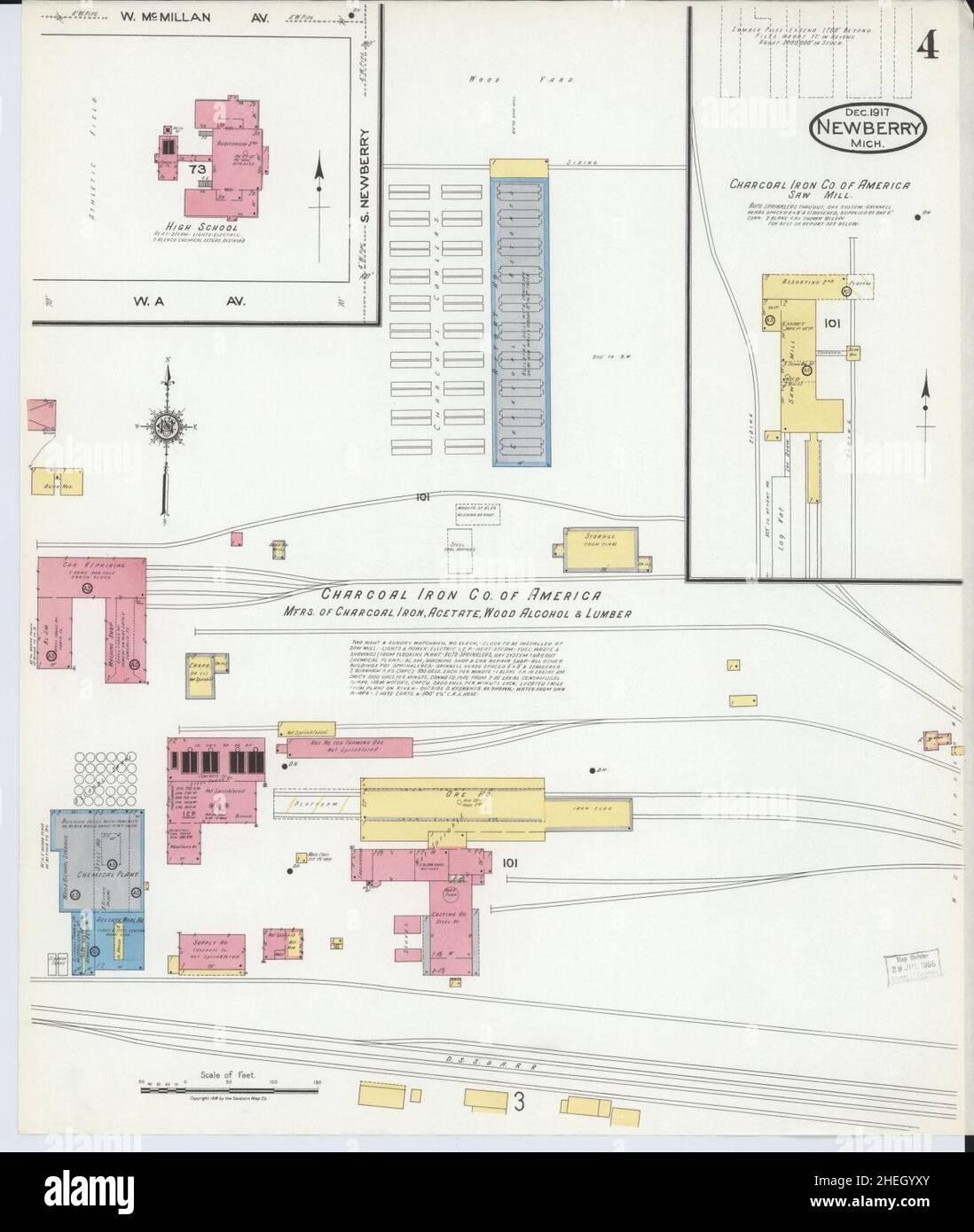 Newberry michigan map hi-res stock photography and images - Alamy