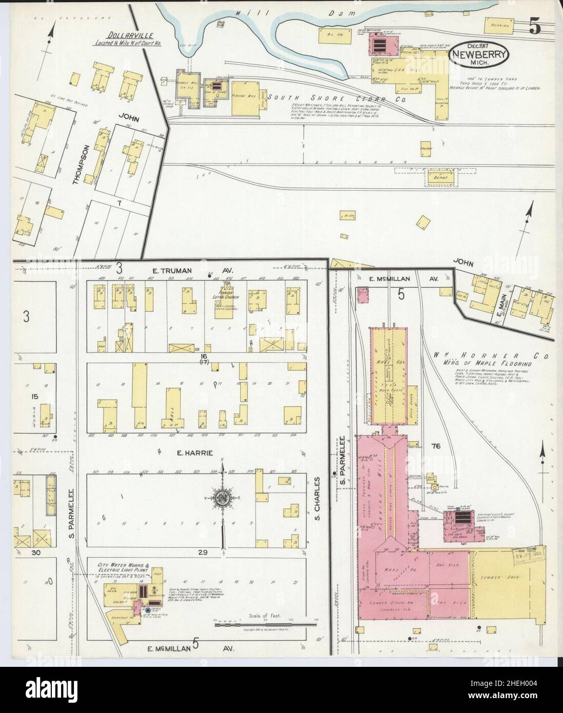 Newberry michigan map hi-res stock photography and images - Alamy