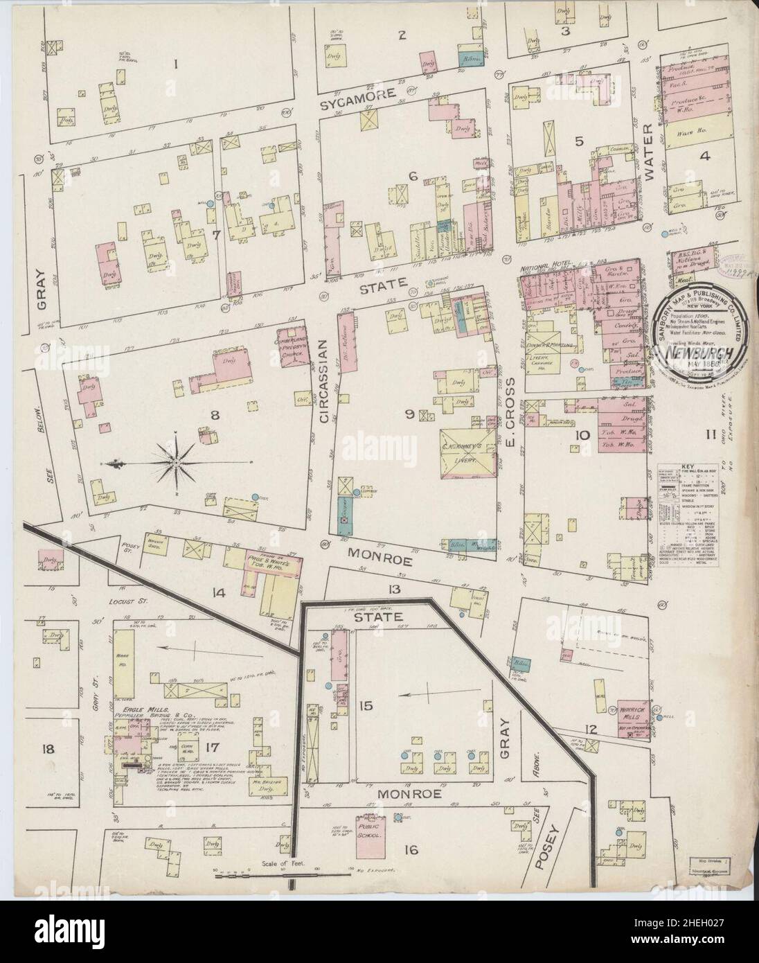 Newburgh indiana map hi-res stock photography and images - Alamy