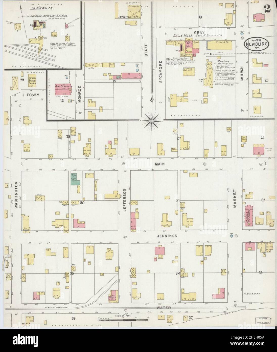 Newburgh map hi-res stock photography and images - Alamy