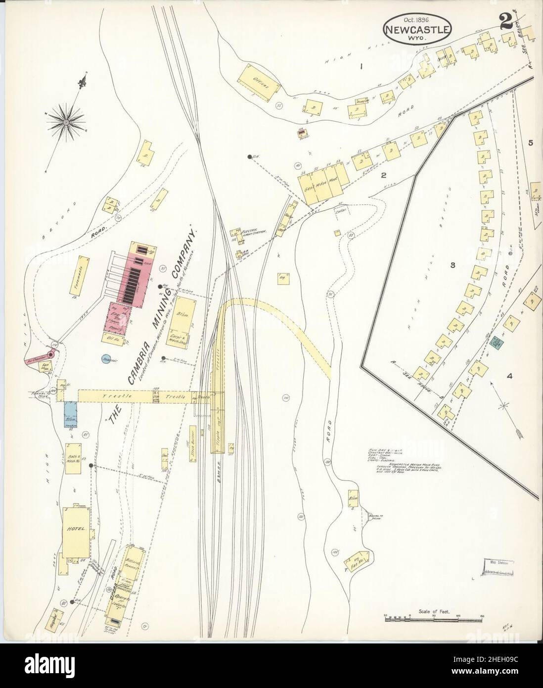 Map of newcastle wyoming hi-res stock photography and images - Alamy