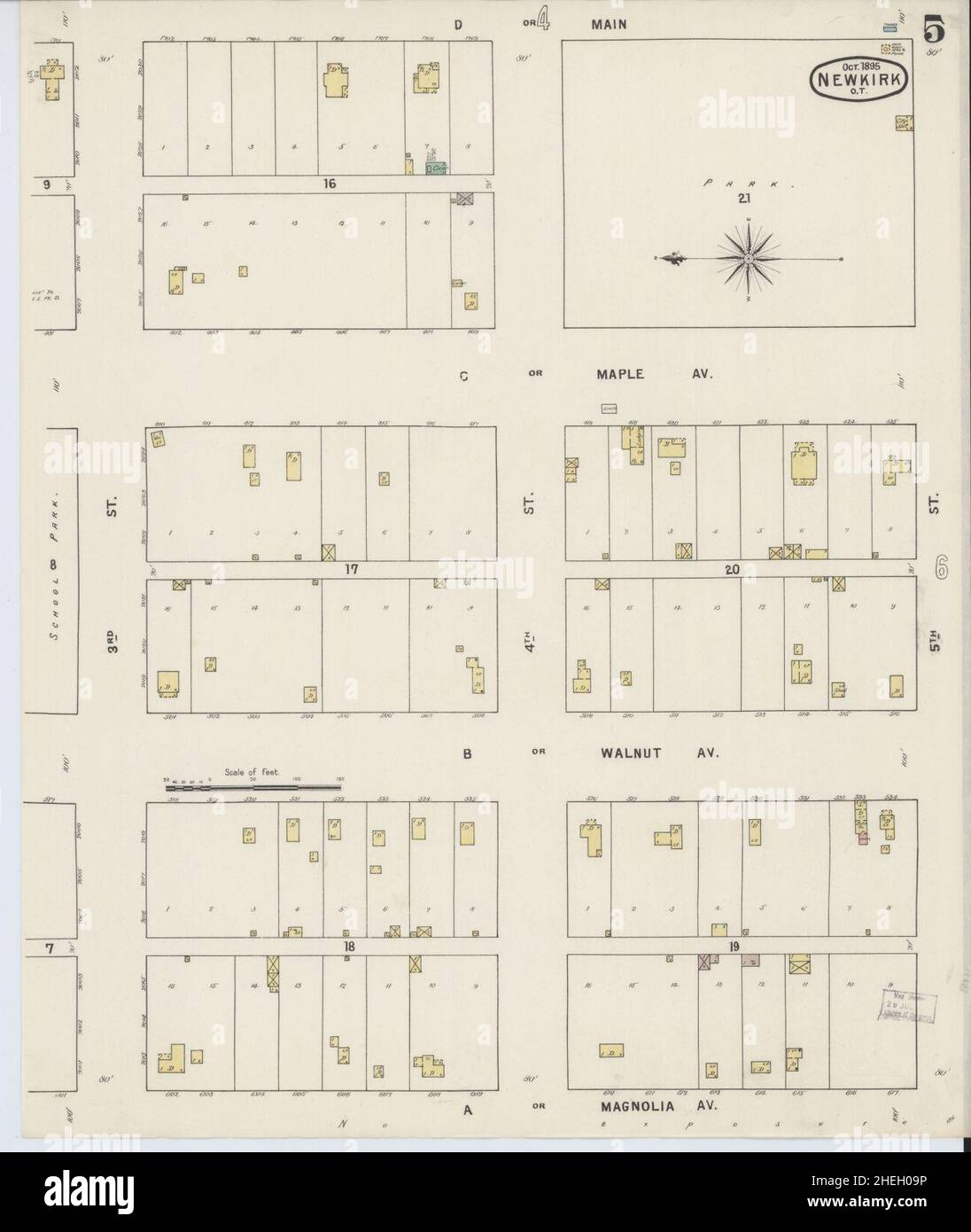Sanborn Fire Insurance Map from Newkirk, Kay County, Oklahoma Stock ...