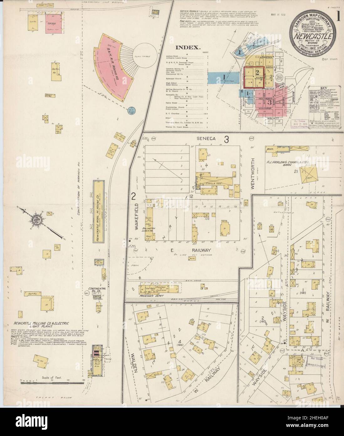Map of newcastle wyoming hi-res stock photography and images - Alamy