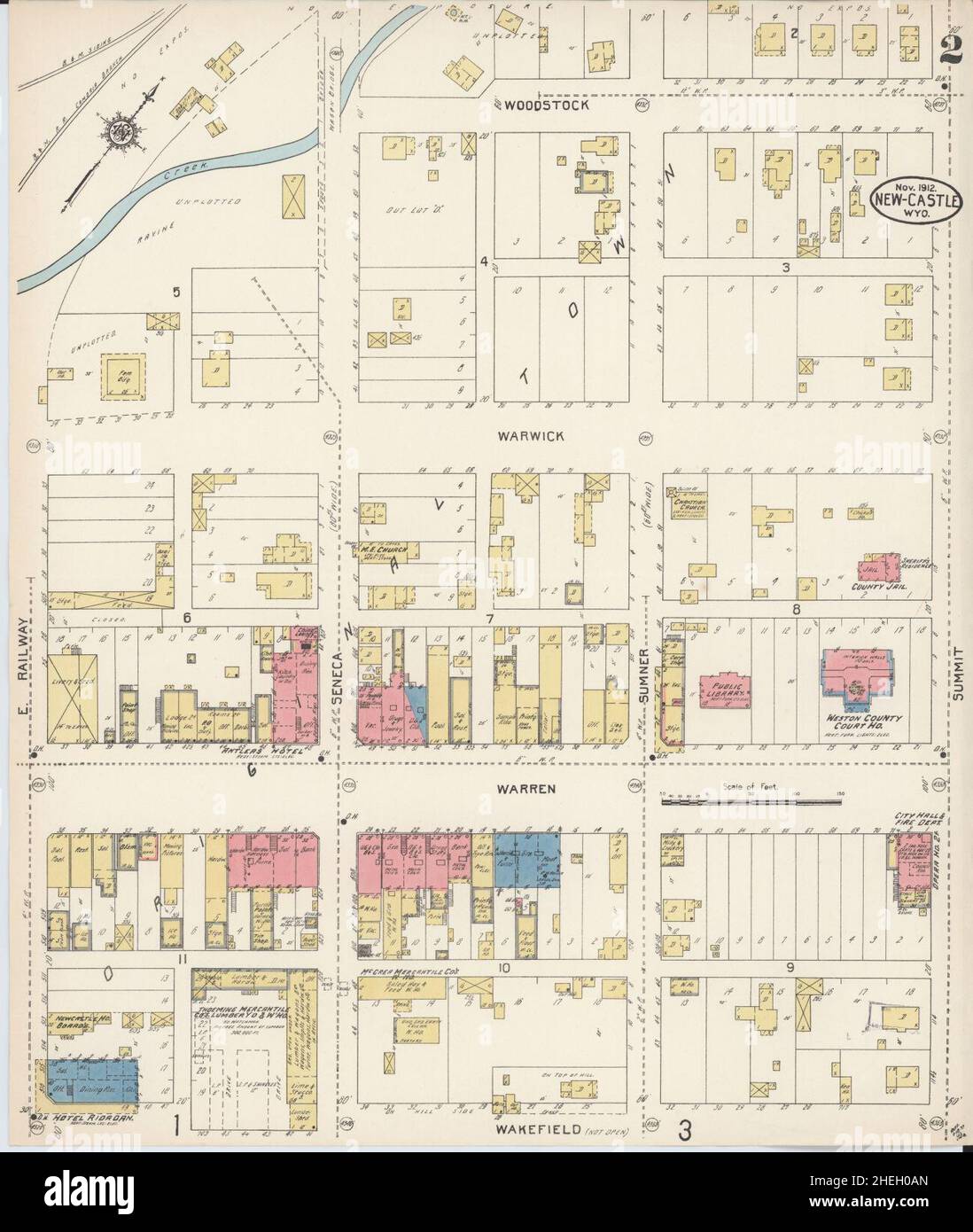Map of newcastle wyoming hi-res stock photography and images - Alamy
