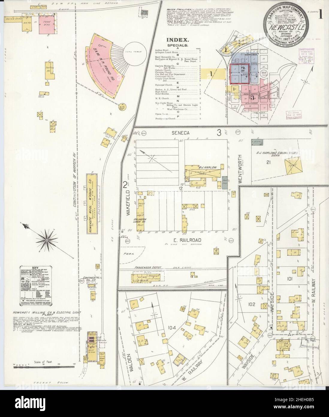 Map of newcastle wyoming hi-res stock photography and images - Alamy