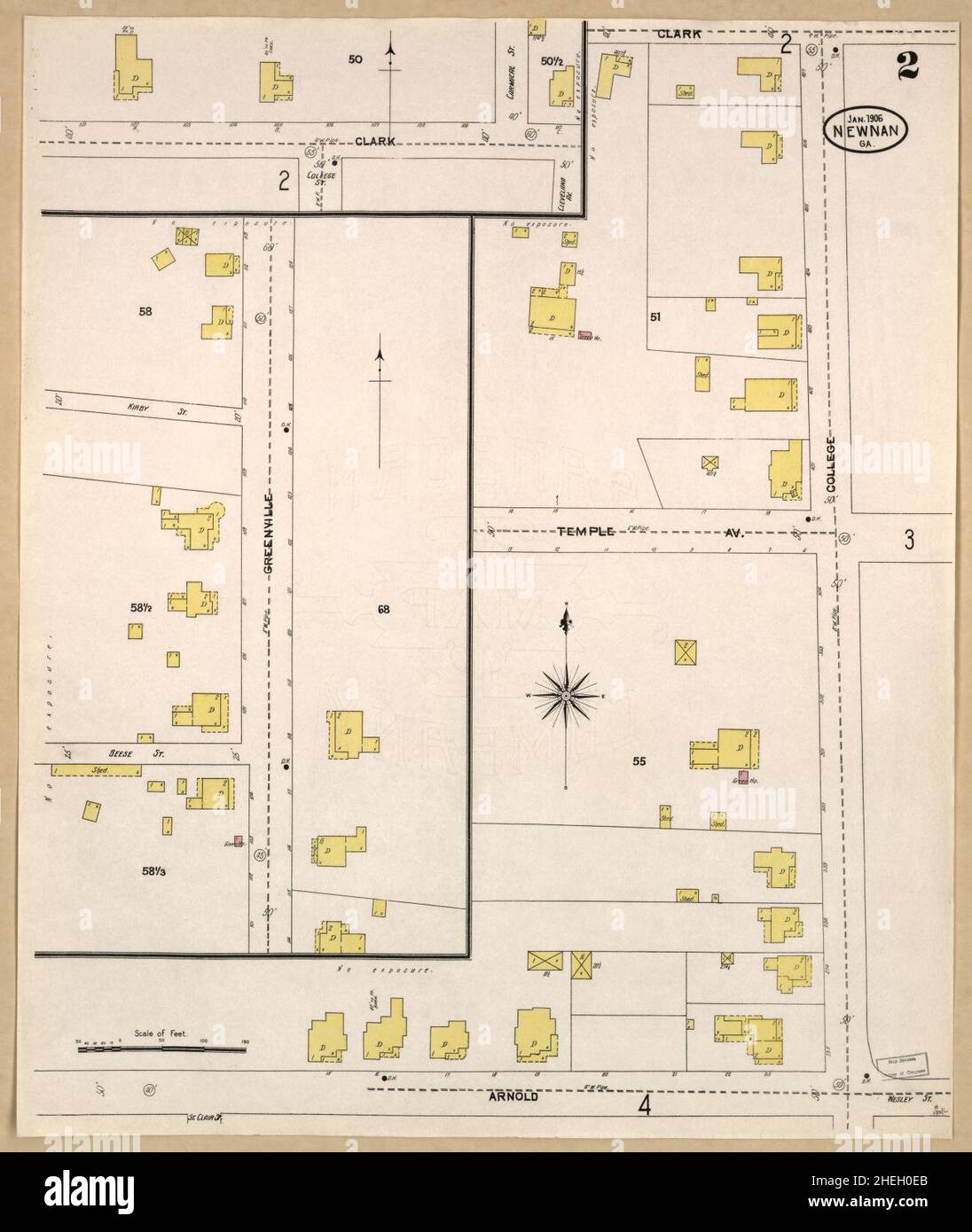 Newnan georgia map hi-res stock photography and images - Alamy