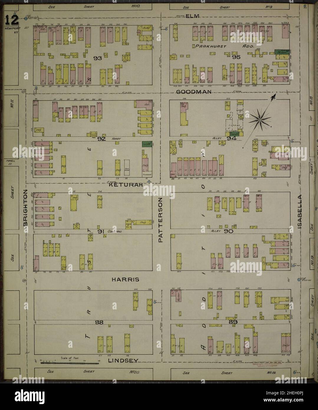Campbell county map hi-res stock photography and images - Alamy