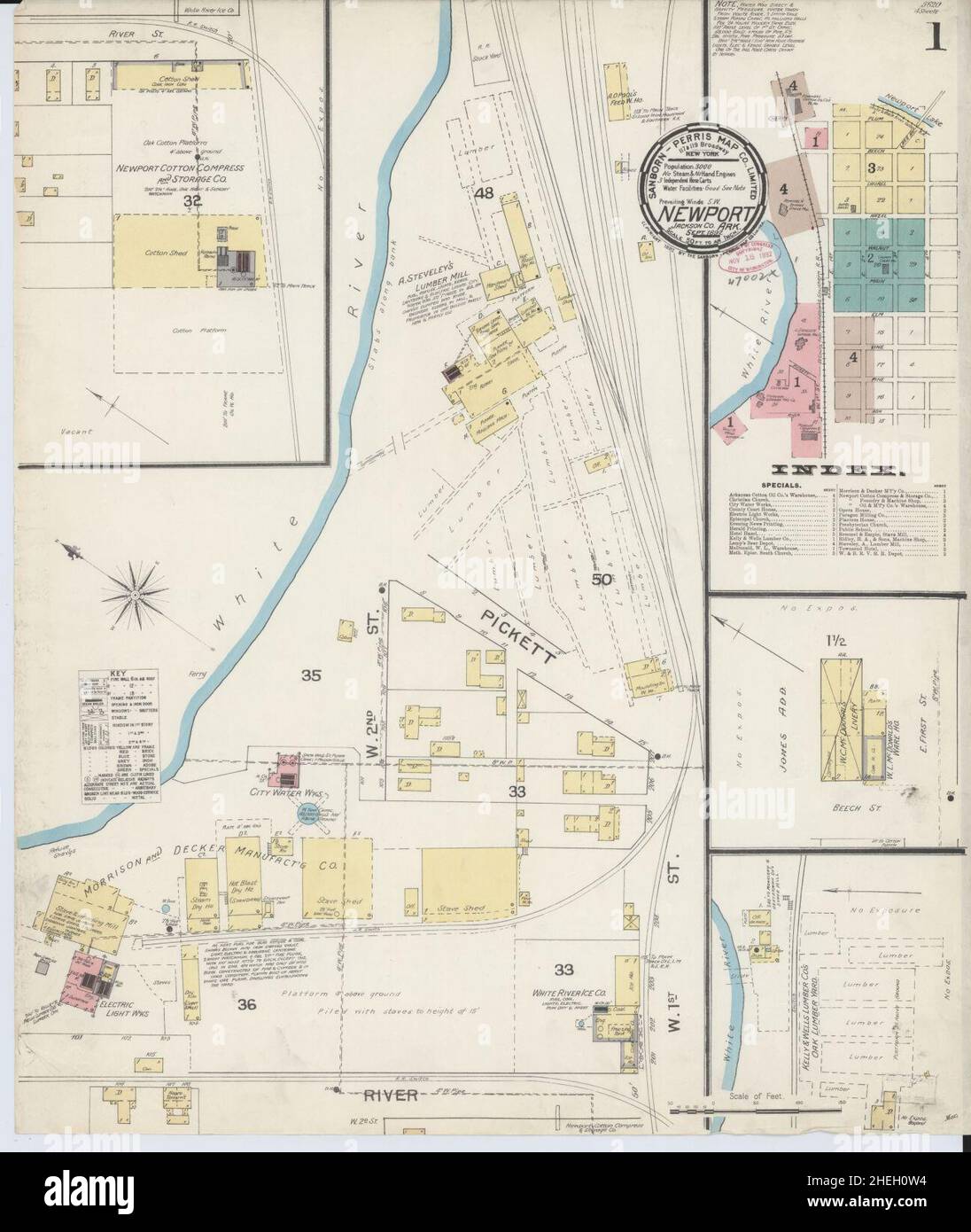 Map of newport arkansas hi-res stock photography and images - Alamy