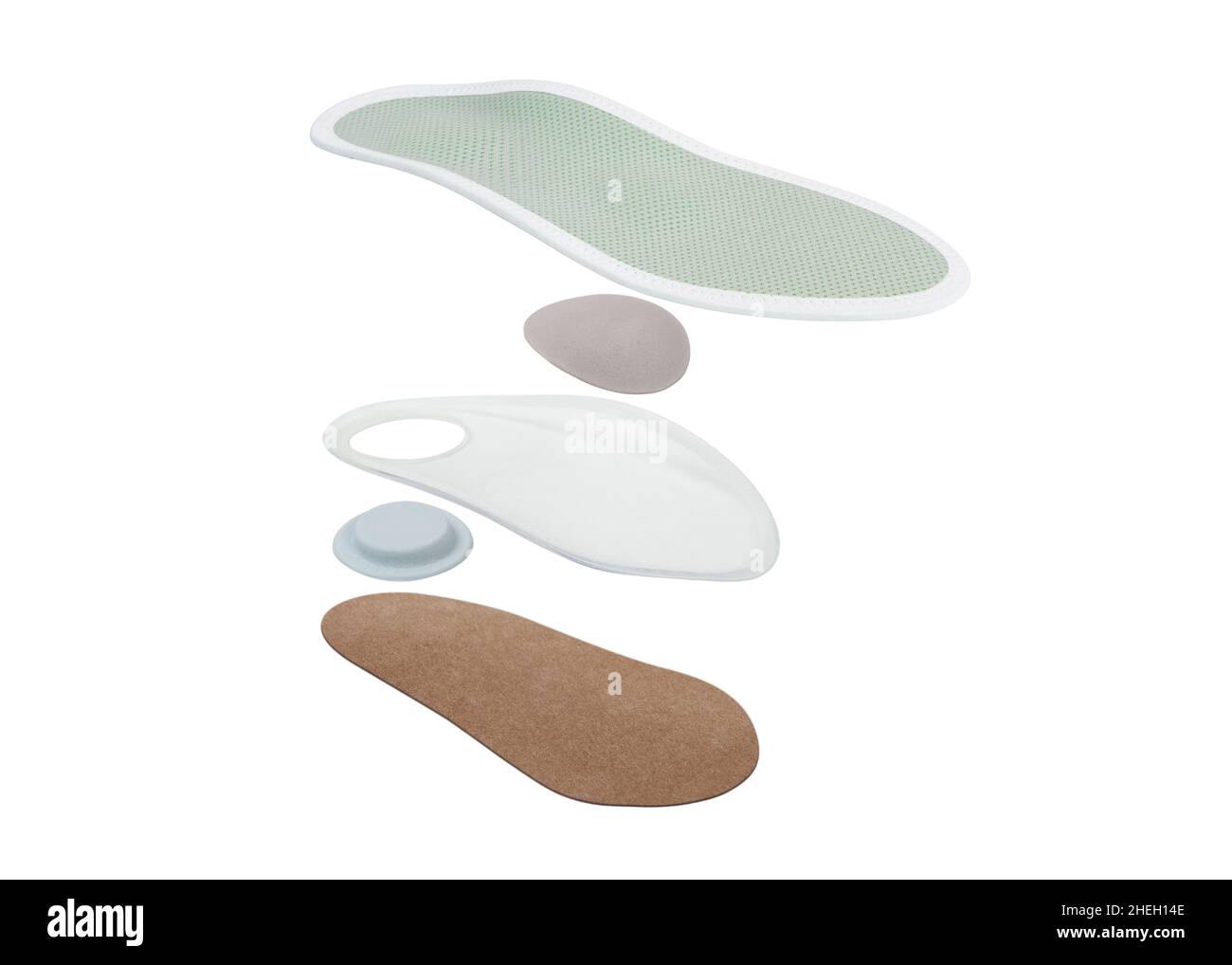 Medical insoles. Isolated orthopedic insoles on a white background ...