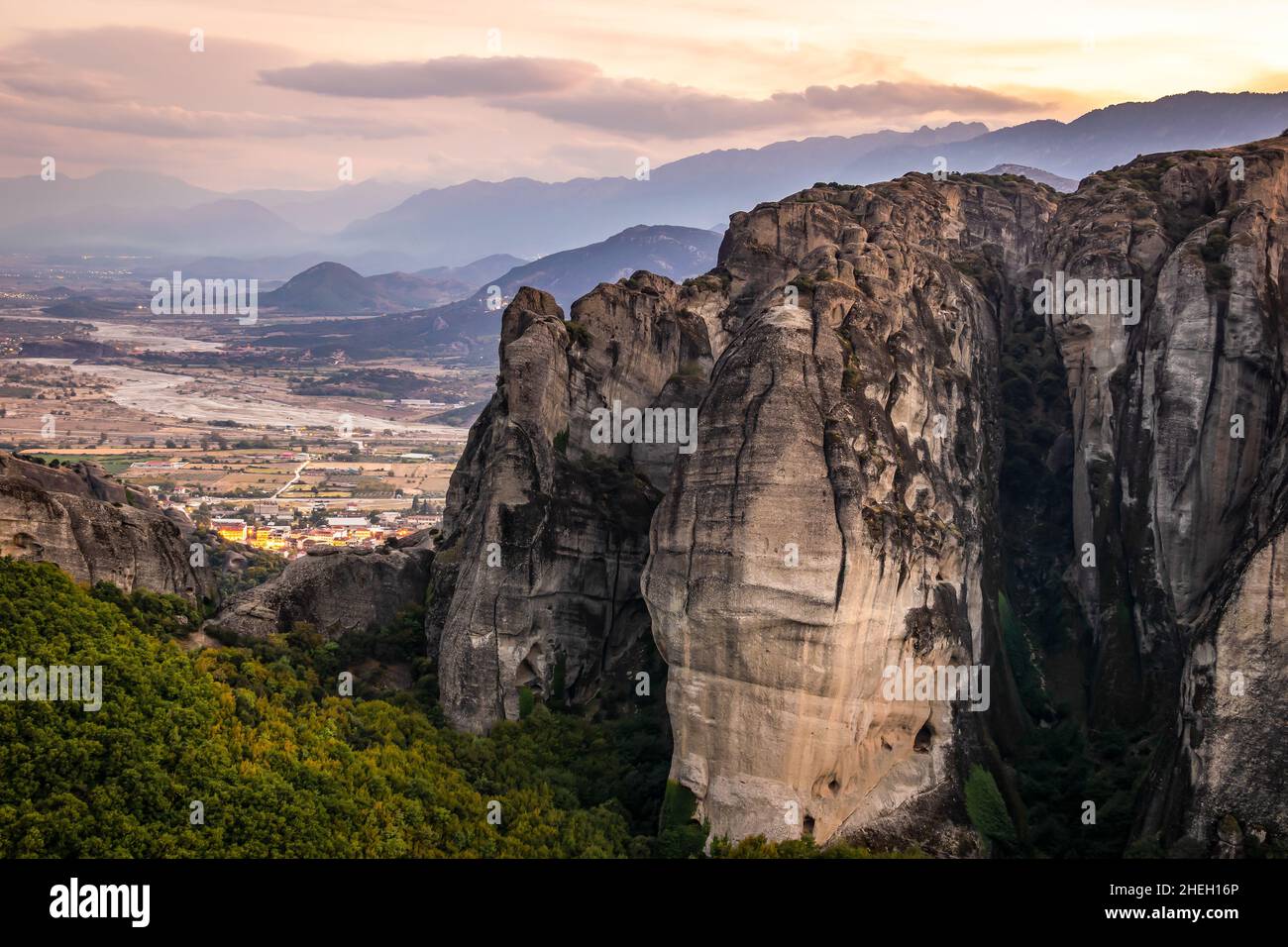 Destination-Meteora, Greece mountains Stock Photo - Alamy