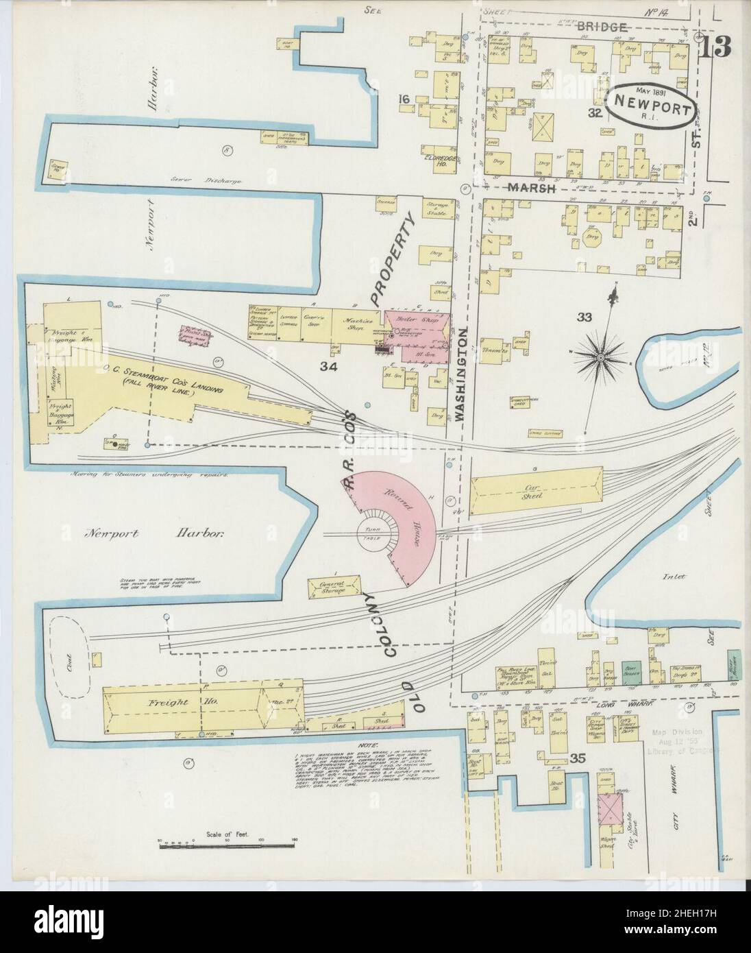 Sanborn Fire Insurance Map from Newport, Newport County, Rhode Island ...