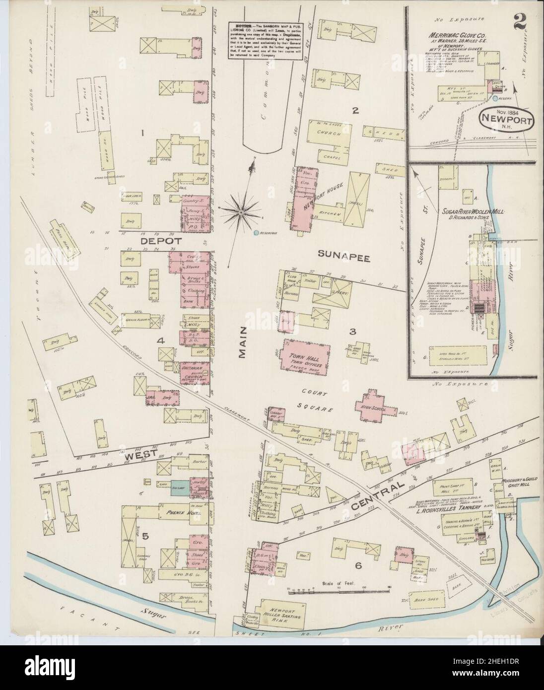 Map of newport new hampshire hi-res stock photography and images - Alamy