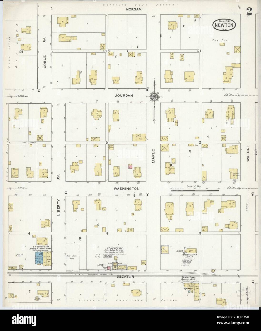 Newton illinois map hi-res stock photography and images - Alamy