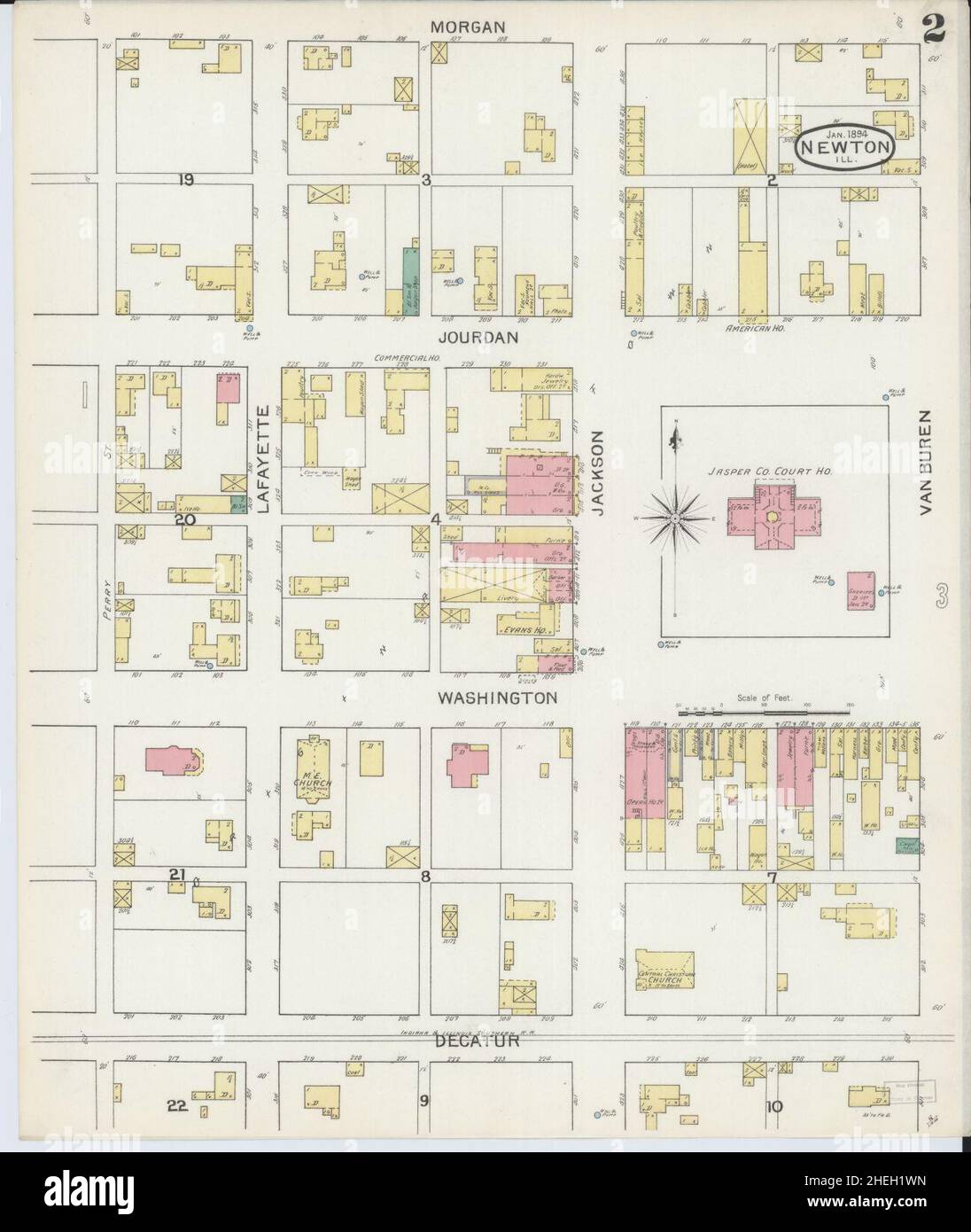Newton illinois map hi-res stock photography and images - Alamy