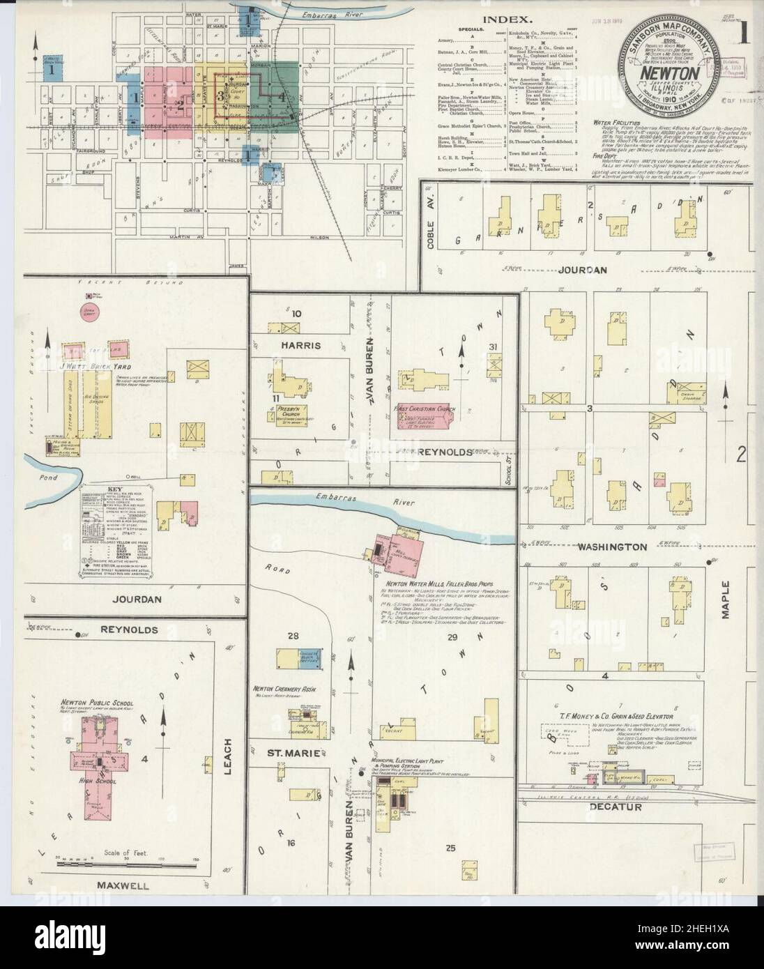 Newton illinois map hi-res stock photography and images - Alamy
