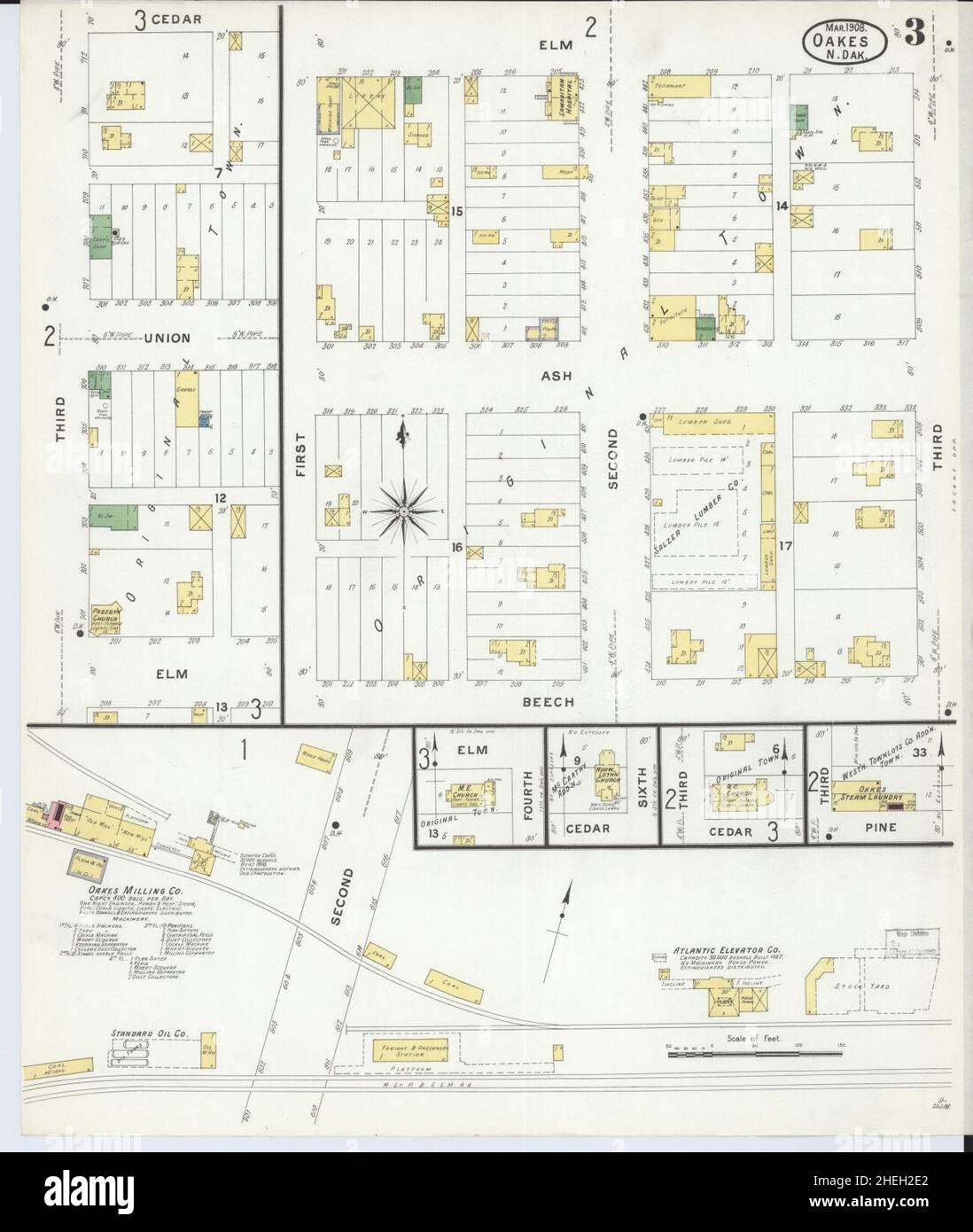 Map of oakes north dakota hi-res stock photography and images - Alamy