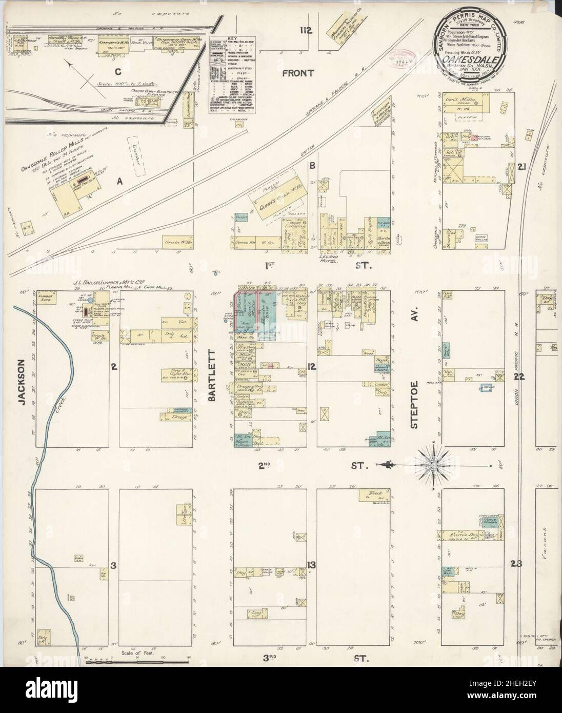 Map of oakesdale hi-res stock photography and images - Alamy