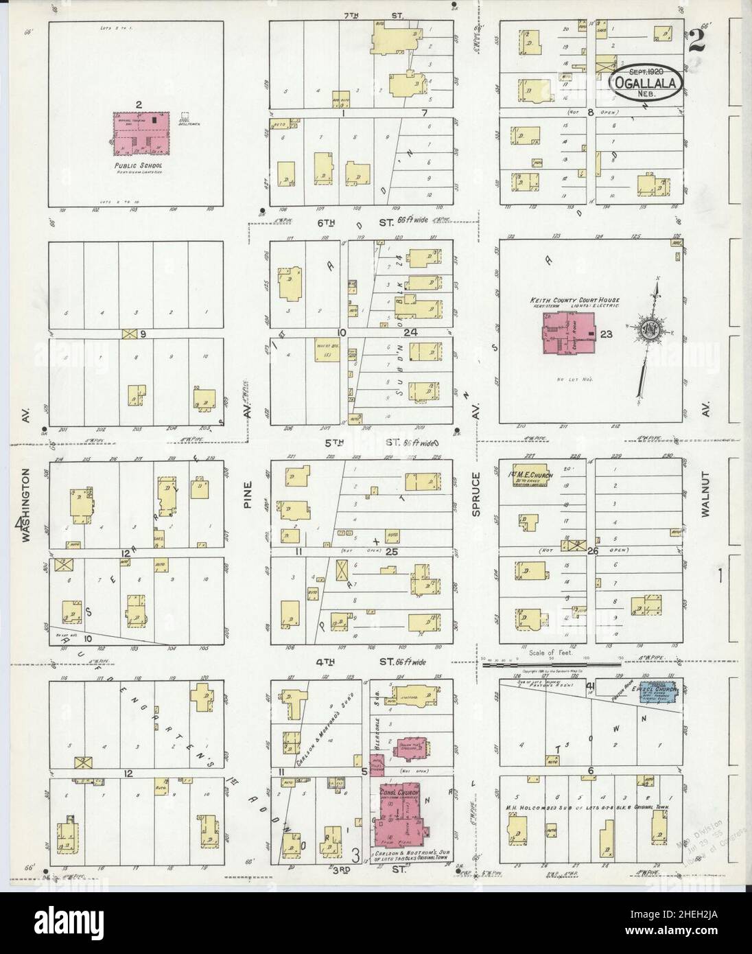 Map of ogallala nebraska hi-res stock photography and images - Alamy