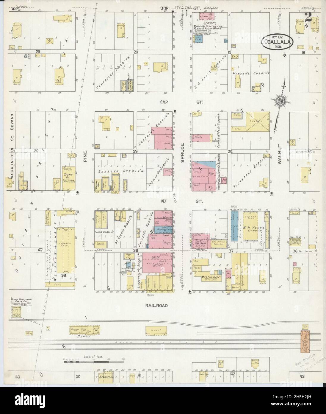 Map of ogallala nebraska hi-res stock photography and images - Alamy