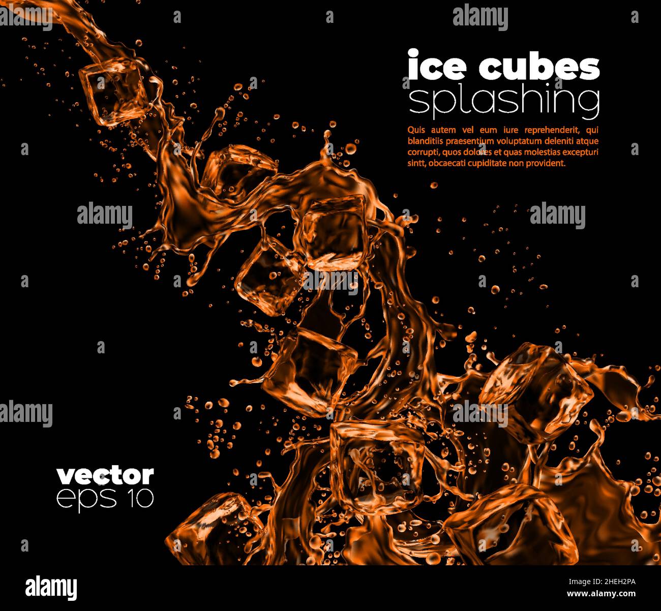 Frozen ice pouring Stock Vector Images - Alamy
