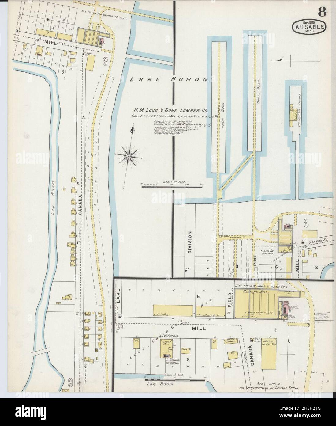 Oscoda county map hi-res stock photography and images - Alamy