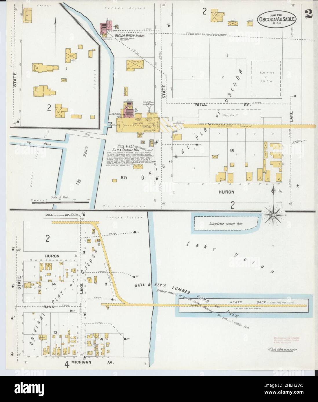 Oscoda county map hi-res stock photography and images - Alamy