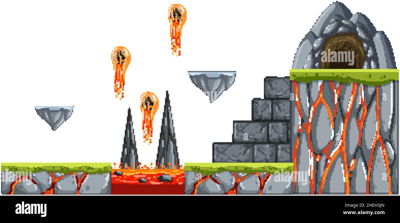 Platform Game Objects and Elements illustration Stock Vector Image ...