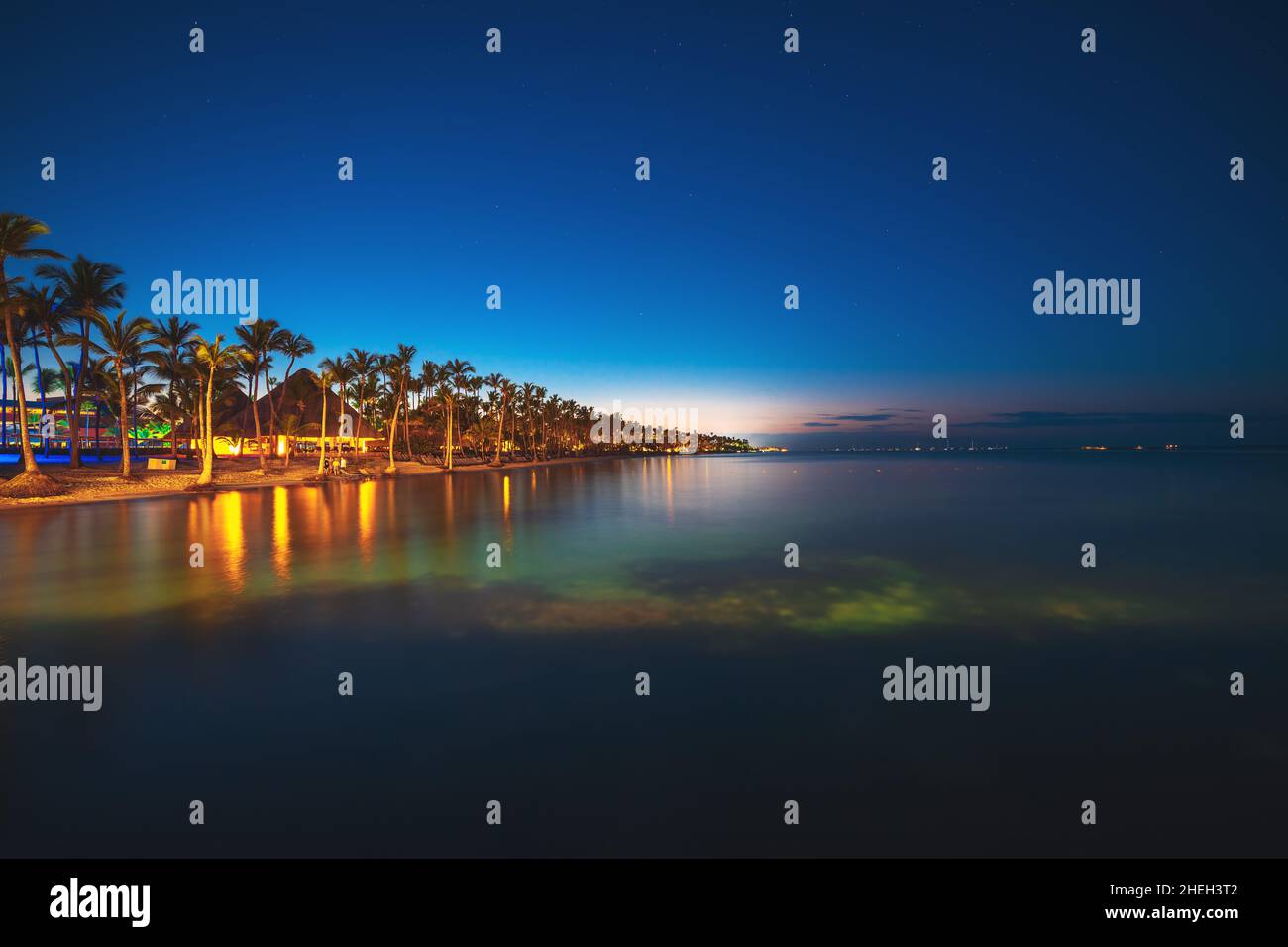 Tropical Paradise At Night