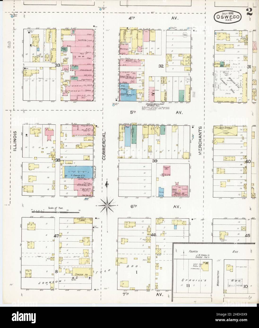Oswego kansas map hi-res stock photography and images - Alamy
