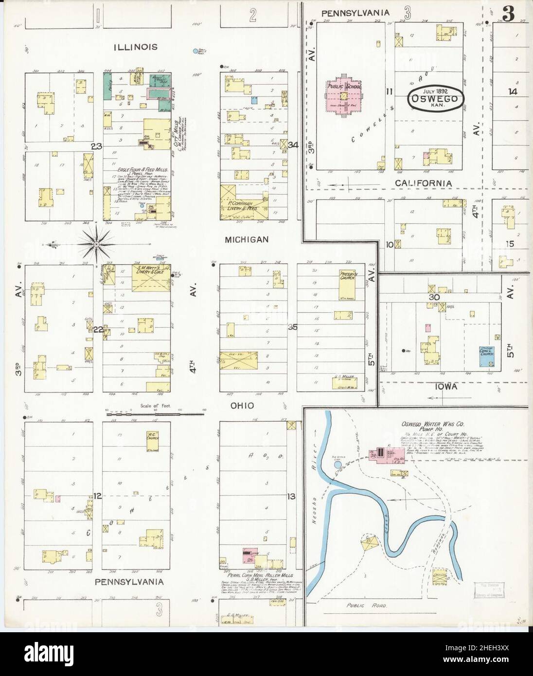 Map of oswego kansas hi-res stock photography and images - Alamy
