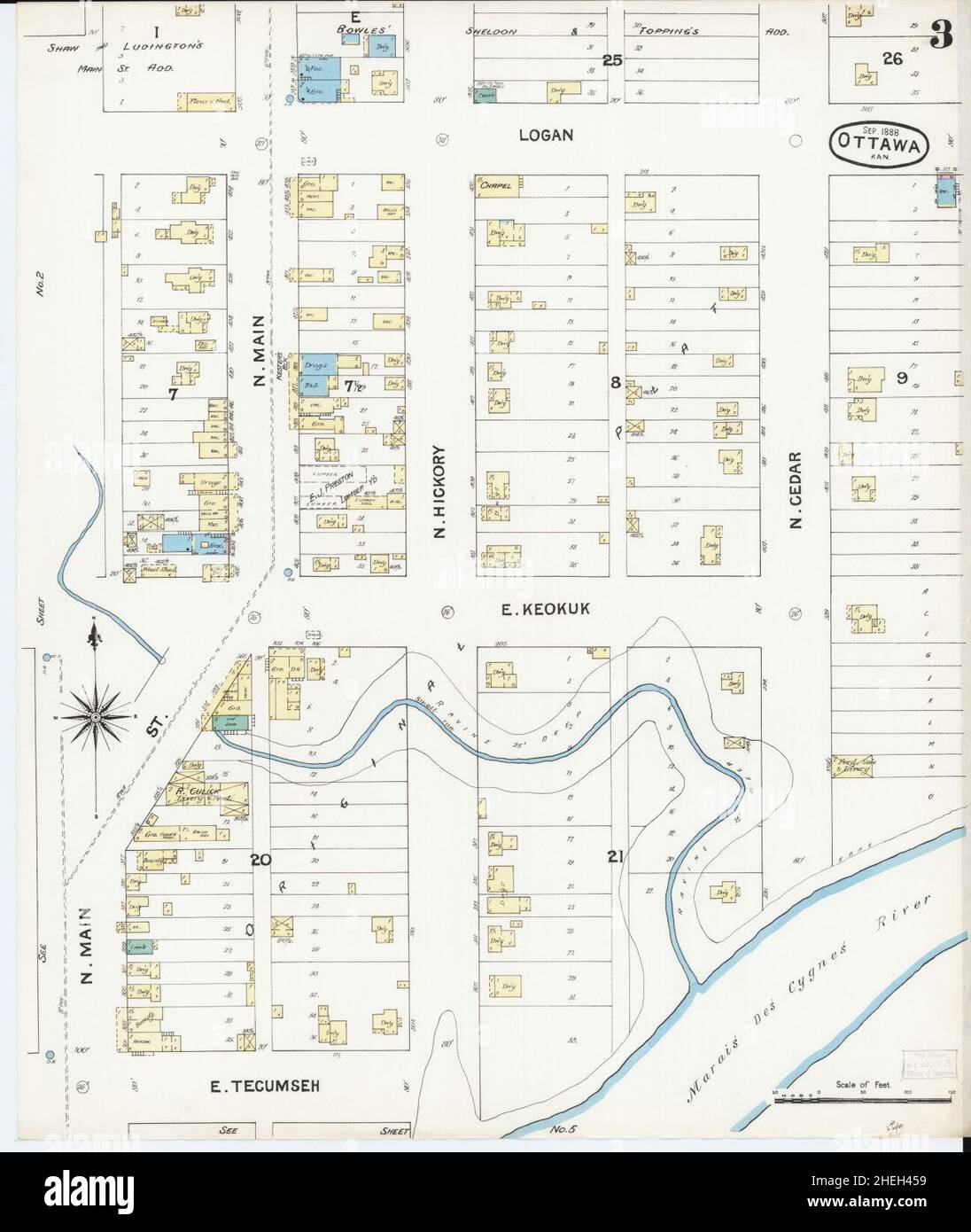 Ottawa county map hi-res stock photography and images - Alamy