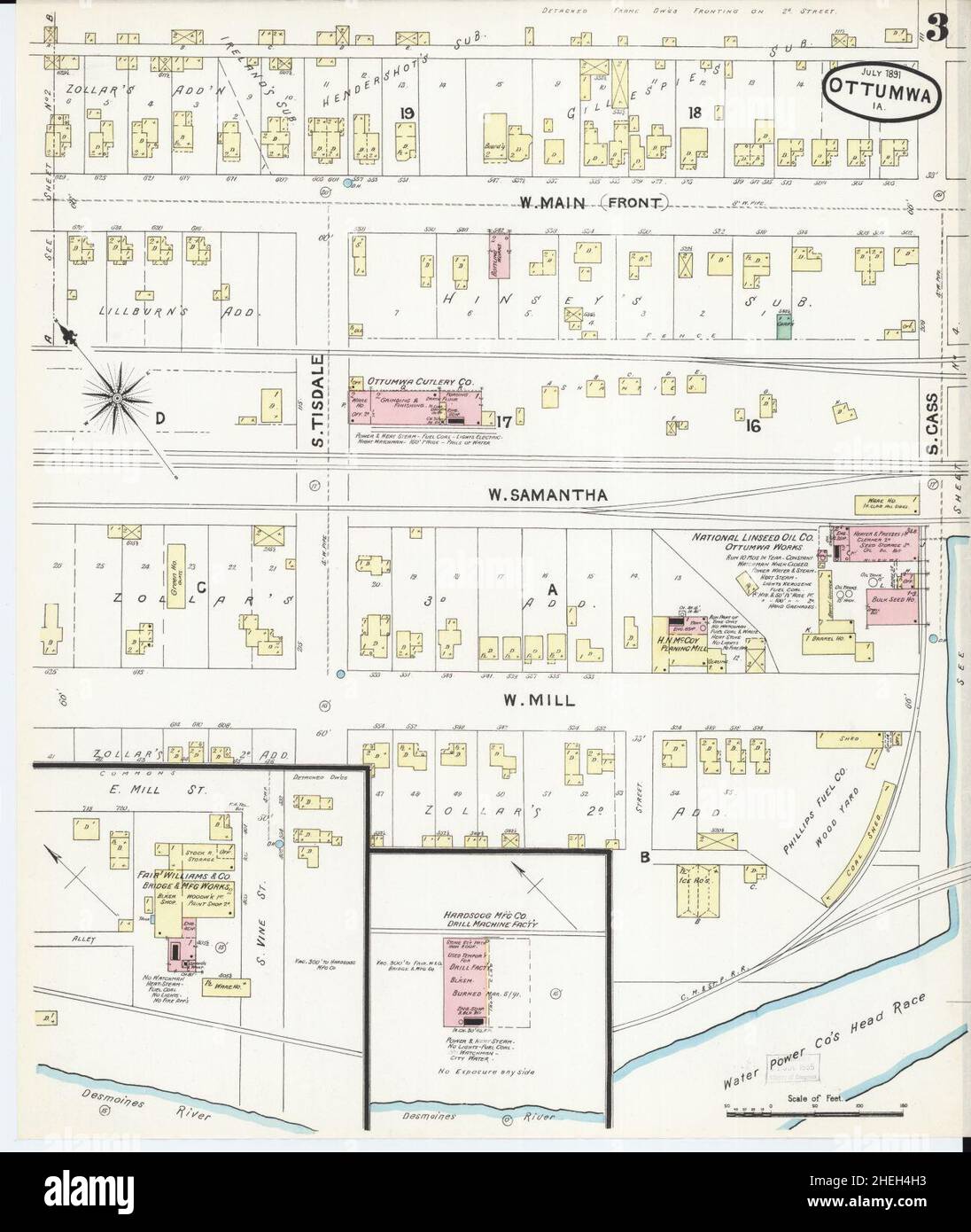 Ottumwa iowa map hi-res stock photography and images - Alamy