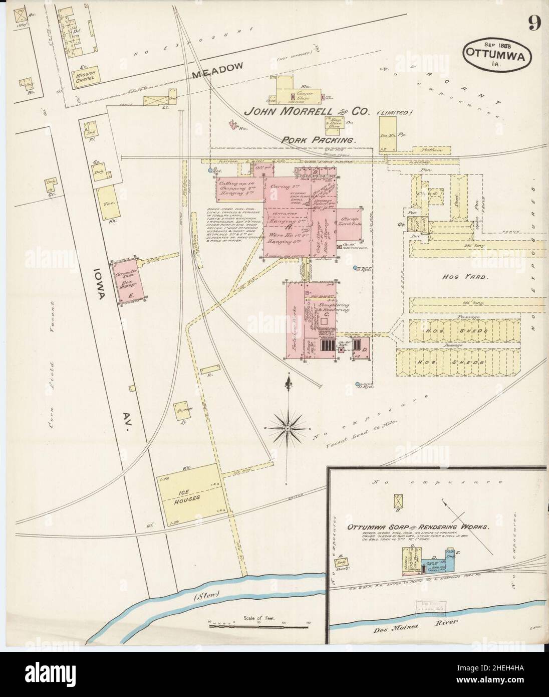 Ottumwa iowa map hi-res stock photography and images - Alamy