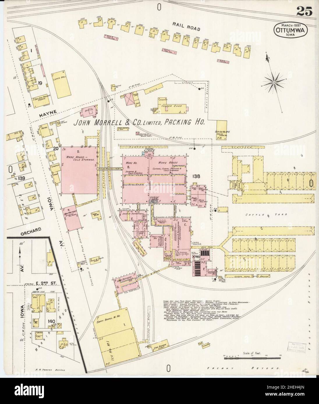Sanborn Fire Insurance Map from Ottumwa, Wapello County, Iowa Stock ...