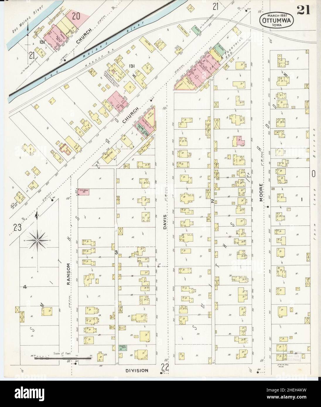 Ottumwa iowa map hi-res stock photography and images - Alamy